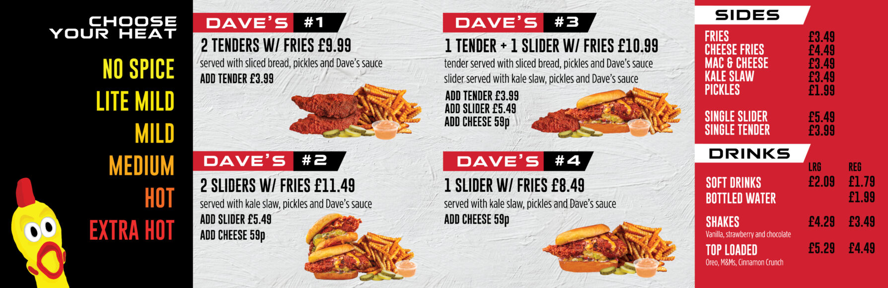 TOO HOT TO HANDLE? DAVE'S HOT CHICKEN DROPS UK MENU FOR THE FIRST TIME ...