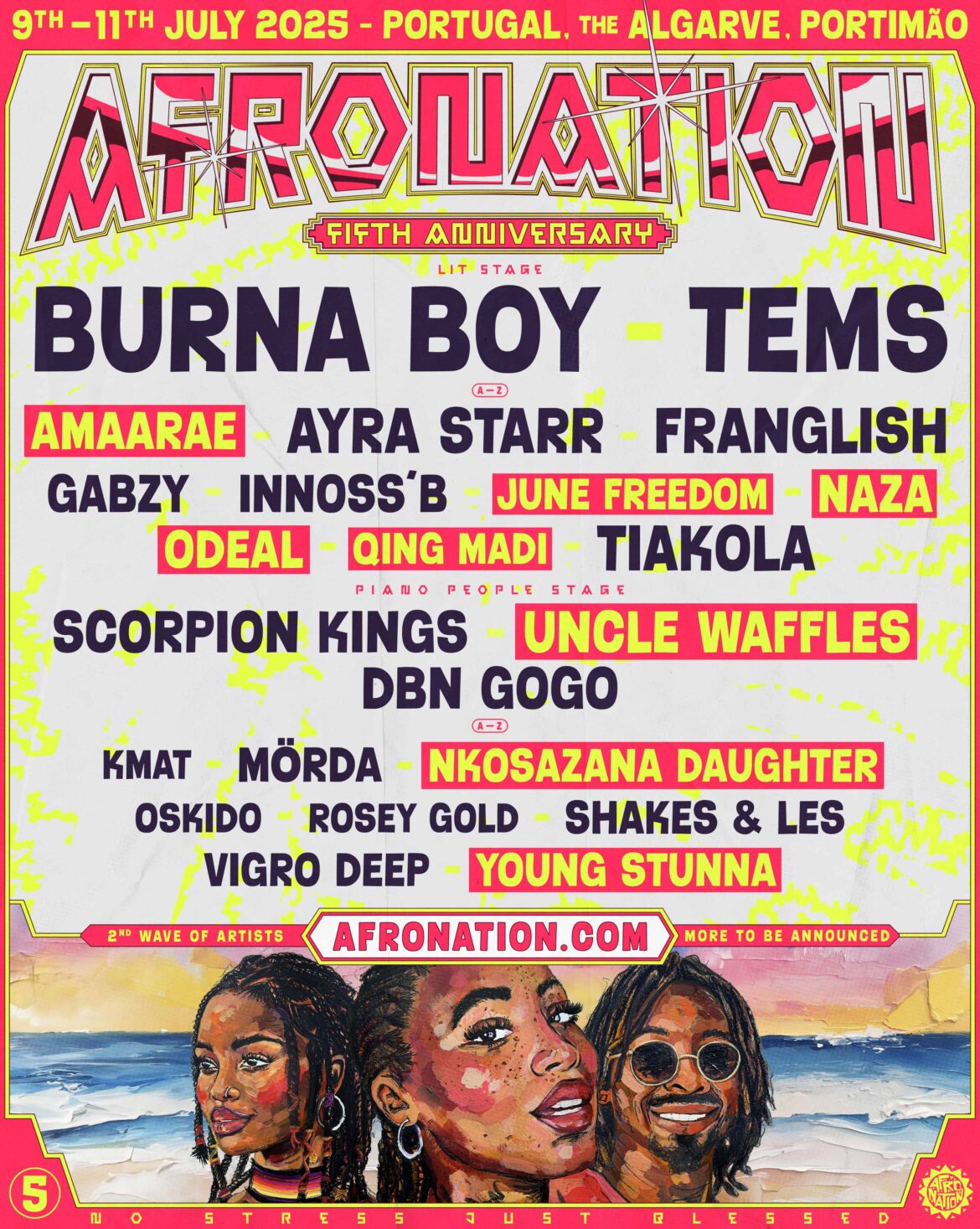 AFRO NATION PORTUGAL 2025 ADDS SECOND WAVE ARTISTS TO 5TH ANNIVERSARY ...