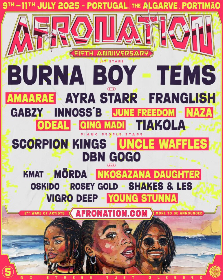 AFRO NATION PORTUGAL 2025 ADDS SECOND WAVE ARTISTS TO 5TH ANNIVERSARY ...