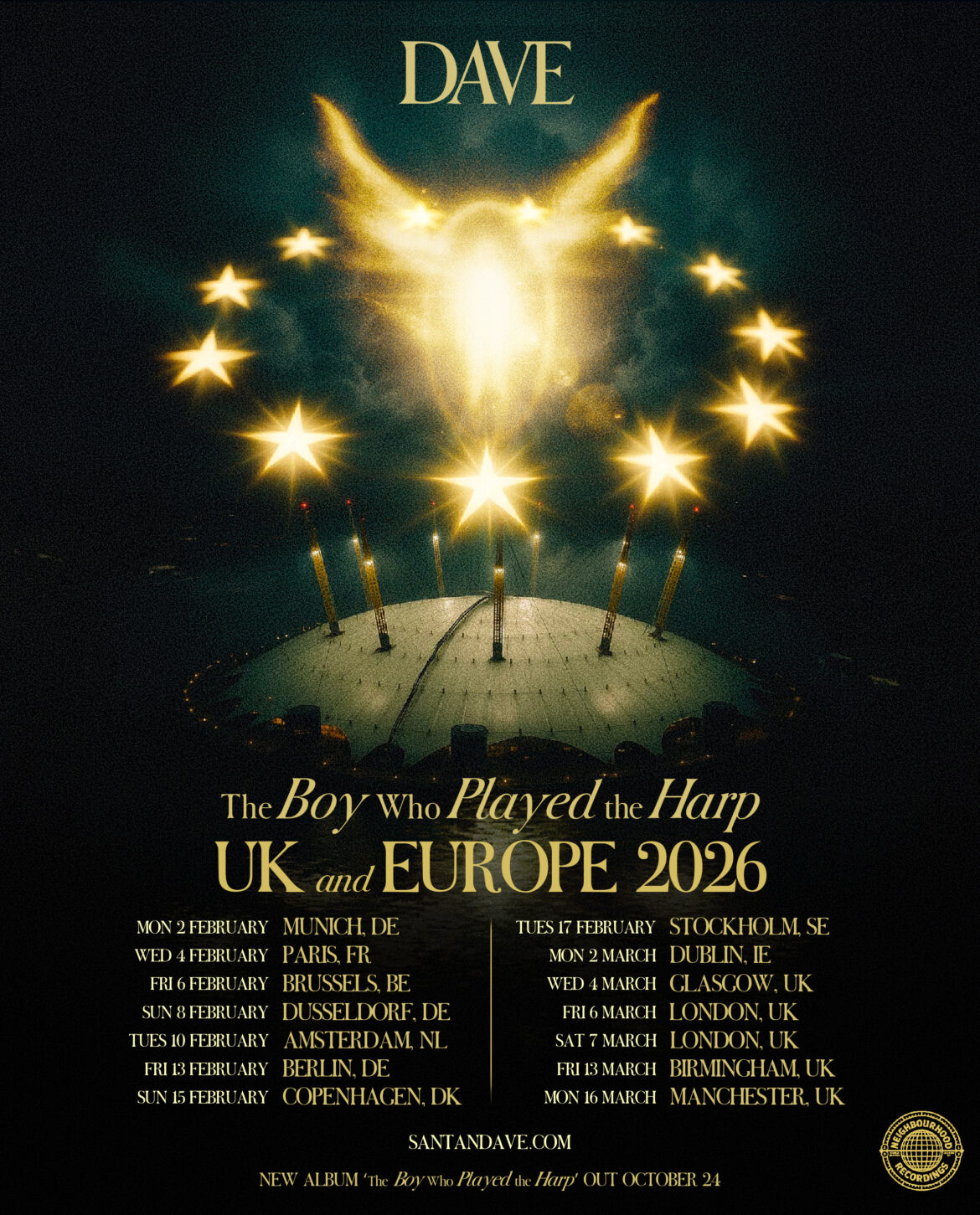 DAVE ANNOUNCES 'THE BOY WHO PLAYED THE HARP' 2026 EUROPEAN TOUR | THE ...
