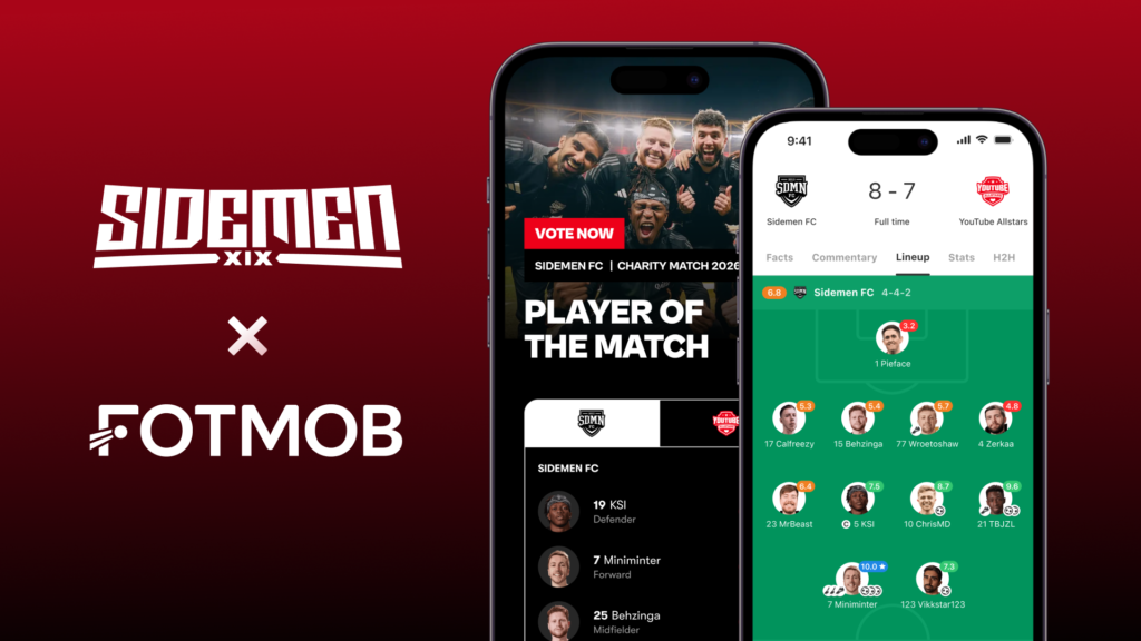 SIDEMEN CHARITY MATCH 2026: FOTMOB RETURNS AS OFFICIAL LIVE SCORE ...