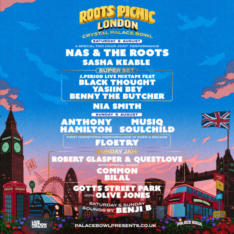 ROOTS PICNIC LONDON 2026: NAS, THE ROOTS, COMMON & ANTHONY HAMILTON ...