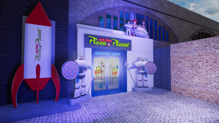 PAPA JOHNS TRANSFORMS SHOREDITCH INTO TOY STORY’S ICONIC PIZZA PLANET ...