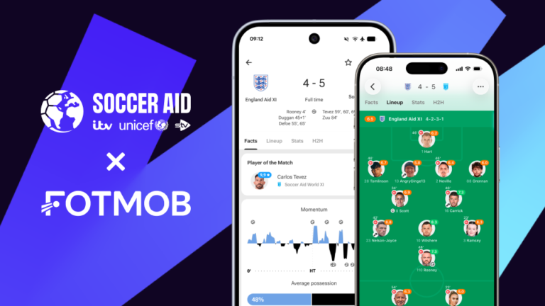 FOTMOB BECOMES OFFICIAL LIVE SCORE PARTNER FOR SOCCER AID FOR UNICEF ...